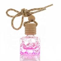 China 10ml Honeycomb Shaped Glass Perfume Bottle With Atomizer Bulb Car Oil Diffuser for sale