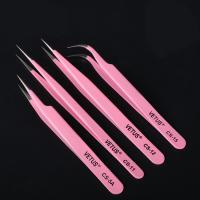 China Colorful Makeup Eyelash Extension Tweezers Customized for sale