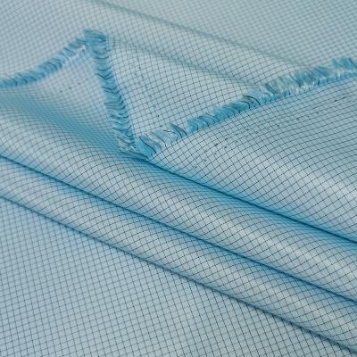 China Anti Static 5mm Grid Woven ESD Fabric With Composition 98% Polyester 2% Carbon for sale
