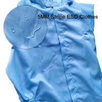China Washable Static Dissipative 5mm Carbon Grid Cleanroom Polyester Fabric Anti Static for sale
