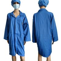 China Premium Snap Fastener Cotton Poly Snap Cuff ESD Work Smock for EPA Workshop for sale