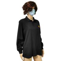 China ESD Long Sleeve POLO Shirt With ESD Symbol Meets Garment Standard EN 61340-5-1 for sale