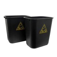 China PP Plastic Black Antistatic ESD SMT Electrostatic Cleanroom Tool Box ESD Waste Bin for sale