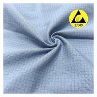 China ESD Anti Static TC Plain Fabric With Double Plaid 4mm For Working Clothes for sale
