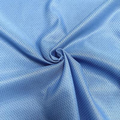 China 75-80gsm 6mm Diamond Blue Knitted ESD Antistatic Fabric For Cleanroom Coat for sale