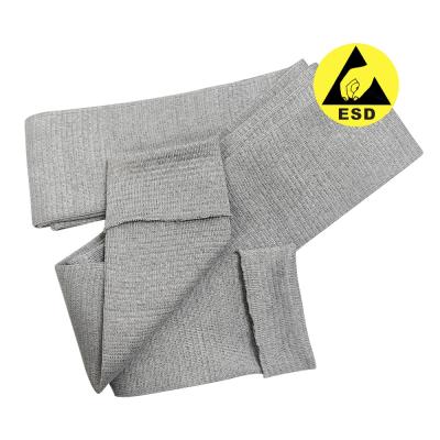 China 90% Polyester 10% Carbon Fiber Tubular ESD Antistatic Rib Circular Knit Fabric For Cuffs for sale