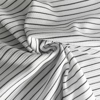 China 2*2 Rib ESD Fabric Elastic Antistatic Yarn Knit 6MM Stripe 240gsm Polyester for sale