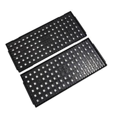 China 10mm*10mm*2.0mm ESD SMT Stacked Anti Static Plastic IC Storage Tray For PCB for sale