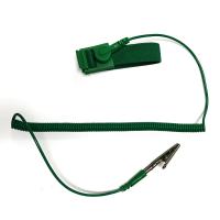 China Lab ESD Area Workshop Use Wristband Green Antistatic PU Wrist Strap 1.8M for sale