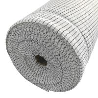 China White 6MM Stripe 240gsm Polyester Knitted ESD Anti-Static Rib Fabric for sale