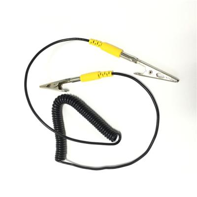China Table Top Or Floor Mats ESD Wrist Strap Grounding Cord Aligator Clips / Snap Ends for sale