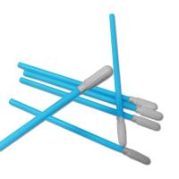 China PS743 Cleaning Gap Clean Room Swabs Stick PP Handle Polyester Tip Industrial Cleanroom Swabs for sale