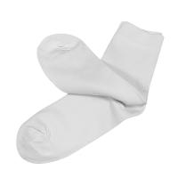 China High Quality White Dust Free Cotton Sweat Absorbing Antibacterial Socks Cleanroom Socks with Elastic Closure for sale