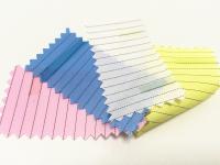 China 5mm Stripe Polyester ESD Fabric Antistatic 2 / 3 Twill 75D X 75D for sale
