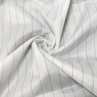 China Lab Lint Free Anti-static 17MM Stripe 99% Polyester+1% Conductive Filament ESD Antistatic Fabric for sale