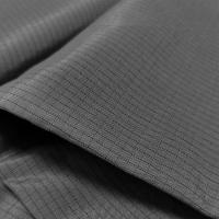 China Black 4mm Grid 33% Cotton 2% Carbon Fiber Antistatic TC Fabric For ESD Working Clothes for sale