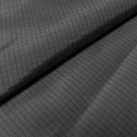 China Black 4mm Grid 33% Cotton 2% Carbon Fiber Antistatic TC Fabric For ESD Working Clothes for sale