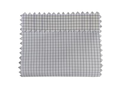 China Antistatic 2.5mm Grid ESD Fabric Polyester 1/2 Twill White Blue Yellow Pink Stock for sale