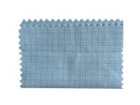 China Breathable Static Dissipative Fabric ESD Plain Grid White Light Blue Stock for sale