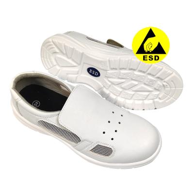 China Dustproof Breathable Work Safety Shoe Steel Toe Cap ESD Antistatic Shoes For Anti Static Industry for sale