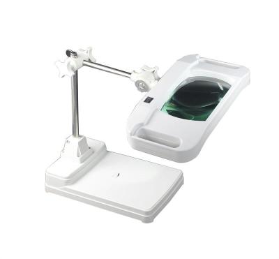 China Super Bright Table Top Magnifying Lamp Rectangle Standard Lens Or Optical Lens for sale