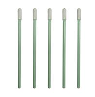 China Light Green Cleanroom Consumables Micro Polyester Foam Cleaning Swabs for sale