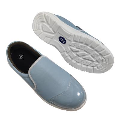 China Cleanroom ESD Antistatic Safety Shoe Blue Steel Toe Breathable Anti Static Shoes for sale
