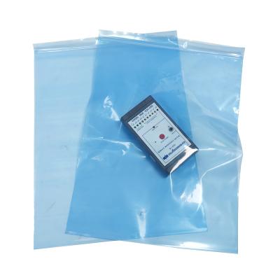 China Blue PE ESD Zip Lock Shielding Bag For Cleanroom Packaging Small And Medium-sized Electronic Components for sale
