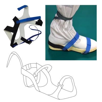 China Adjustable Black White ESD Antistatic Heel Strap For Cleanroom for sale