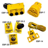 China ESD Earth Facility 1x10mm Stud Yellow Grounding Plug Socket for sale