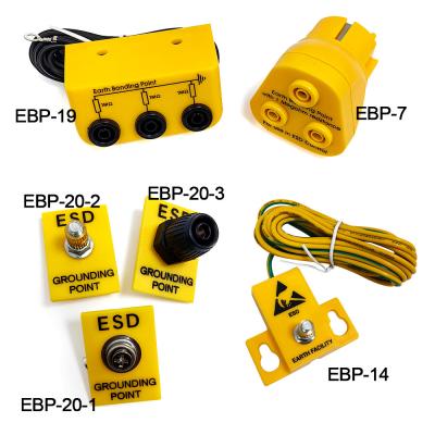 China ESD Earth Facility 1x10mm Stud Yellow Grounding Plug Socket for sale