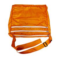 China Orange ESD Antistatic Cleanroom Shoulder Strap Bag With 3 Zipper for sale