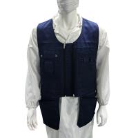 China Blue Denim Anti Static Tool Kit Work Vest For Electrician for sale