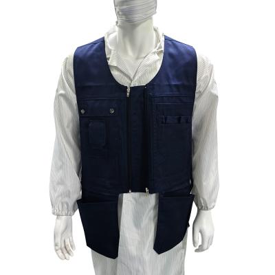 China Blue Denim Anti Static Tool Kit Work Vest For Electrician for sale