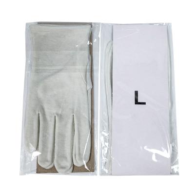 China 100% Cotton White Work Gloves Sweat Absorbing Individually Wrapped for sale