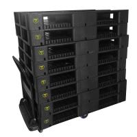 China Antistatic Stacking ESD Plastic Pallets For Industry 1200*800*140mm for sale
