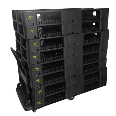 China Antistatic Stacking ESD Plastic Pallets For Industry 1200*800*140mm for sale