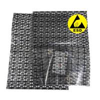 China Anti Static Motherboard Graphics Card Bag Grid Static Flat Mouth PE Bag for sale