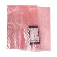 China Red Shock Resistant Double-Sided Anti Static Bubble Bag For Electronic Components for sale