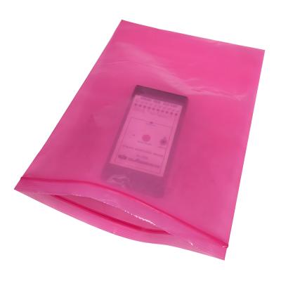China 250X350MM PE Pink Anti Static Shielding Bag Self Sealing esd for sale