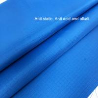 China Blue ESD Anti Static Acid Alkali Dust Free Clothing Protective Clothing Fabric for sale