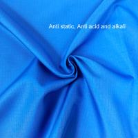 China Blue ESD Anti Static Acid Alkali Dust Free Clothing Protective Clothing Fabric for sale