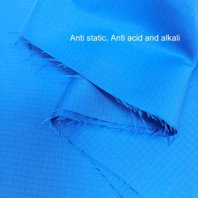China Blue ESD Anti Static Acid Alkali Dust Free Clothing Protective Clothing Fabric for sale