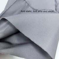 China Grey Antistatic Anti Static Acid Alkali Fabric For Cleanroom Clothing for sale