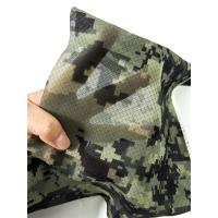 China Camouflage Print High Performance ESD Diamond Lattice Knitted Fabric 87% Polyester + 13% Carbon Fiber for sale
