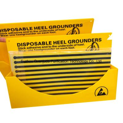 China Yellow Plastic Disposable Heel Strap Storage Box for sale