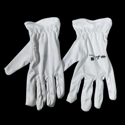 China 100% Dust Free Microfiber Esd Gloves Jewelry Watch Etiquette Labor Protection Working Gloves for sale
