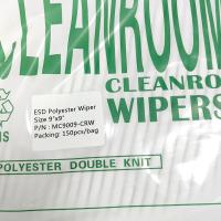 China ESD Antistatic Polyester Cleanroom Wiper 99% Polyester+1% Carbon Fiber for sale