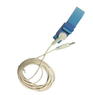 China ESD Safe Anti Static Wrist Strap Dual Wire Adjustable Woven With 4 MM Buckle for sale