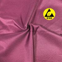China Red Diamond Pattern ESD Lab Coat Esd Smock For Cleanroom for sale